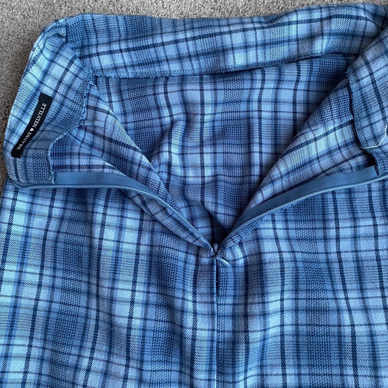 Brandy Melville plaid mini skirt Slightly undone... - Depop