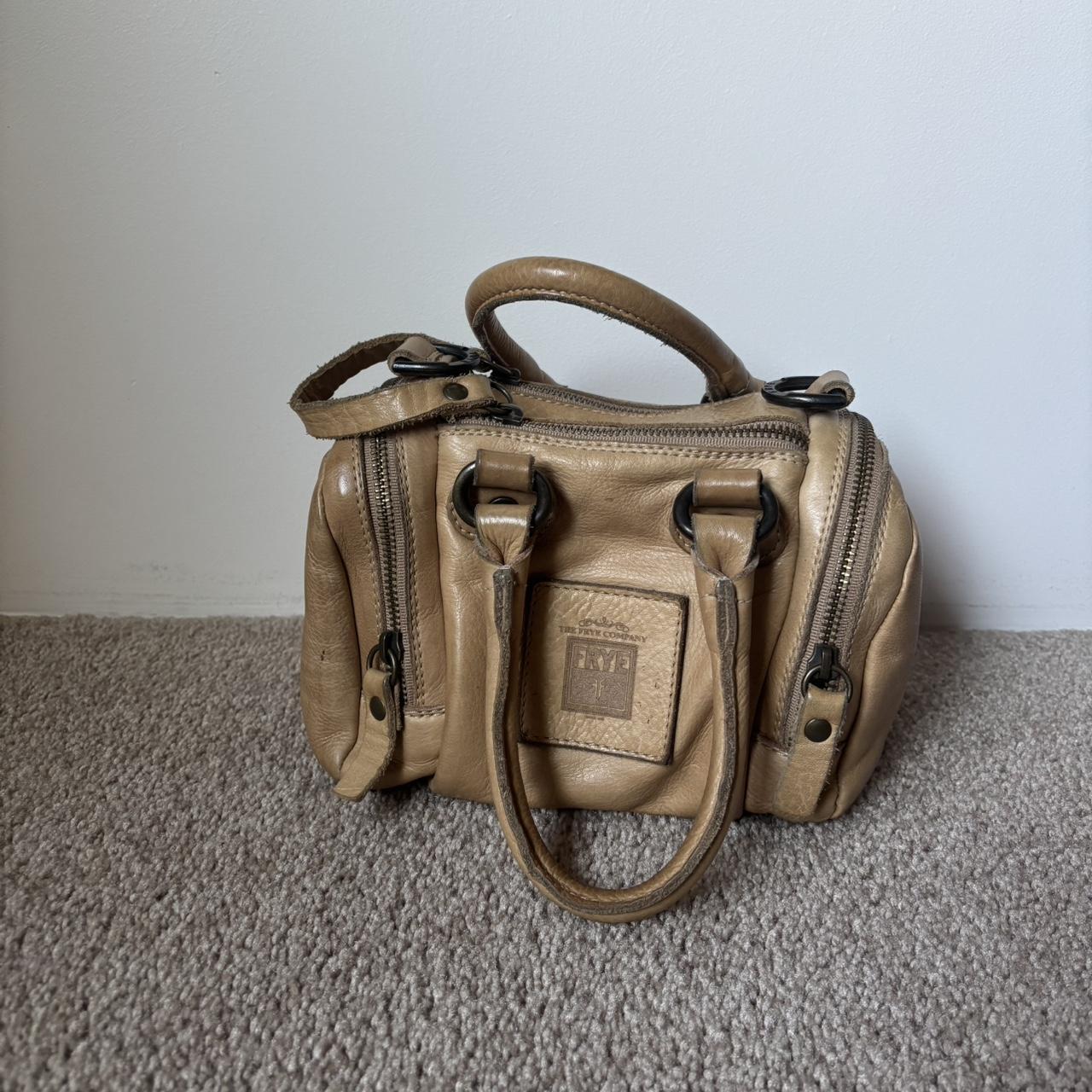 FRYE tan leather mini handbag Soooo cute just... | Depop