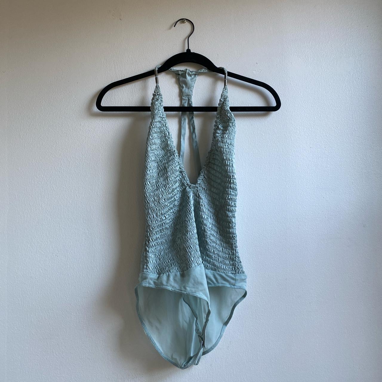 Free People Women's Blue Bodysuit | Depop