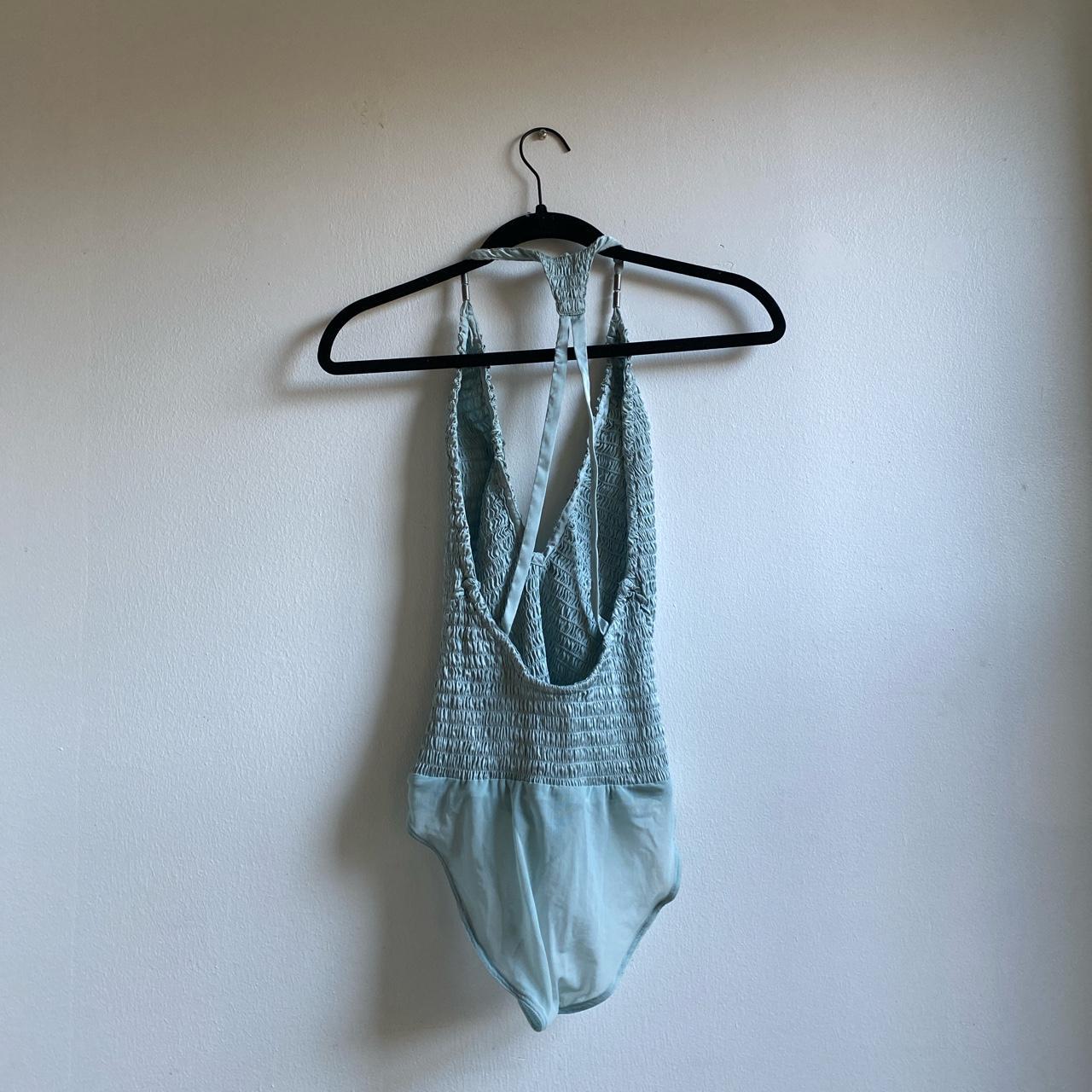 Free People Women's Blue Bodysuit | Depop