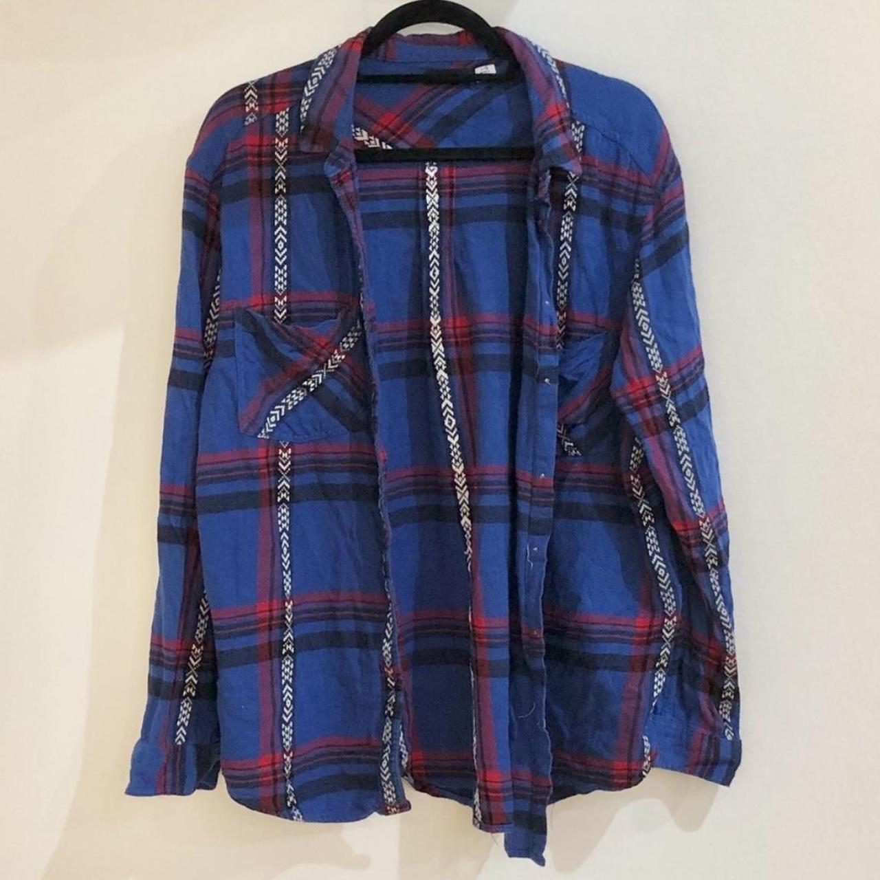 Embroider flannel. Cozy flannel shirt with a funky... - Depop
