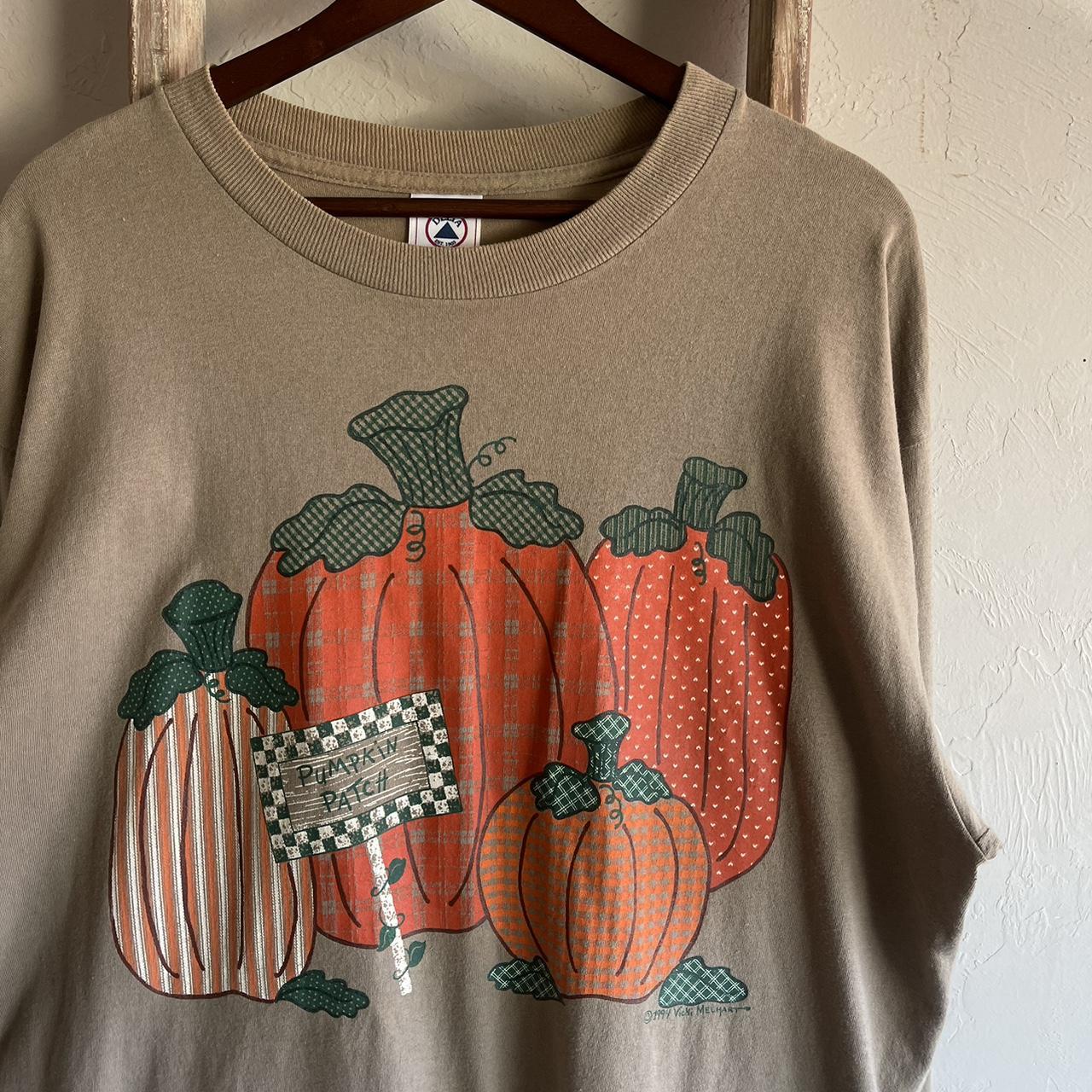 Vintage 90s Pumpkin Patch Longsleeve Shirt size... - Depop