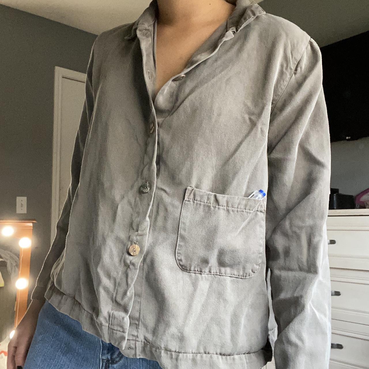 032c Women's Grey Blouse | Depop