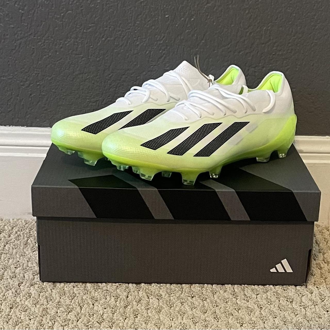 Adidas X Crazyfast.1 White Green Size 10.5. Brand... - Depop