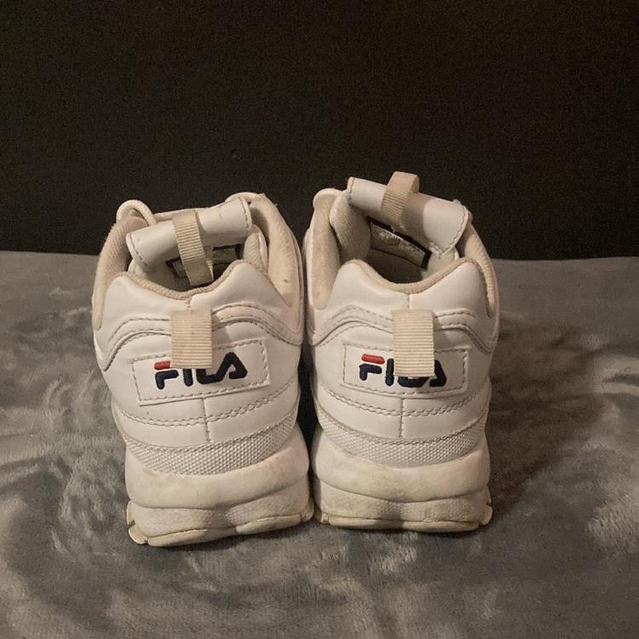 Fila Women's White and Black Trainers | Depop