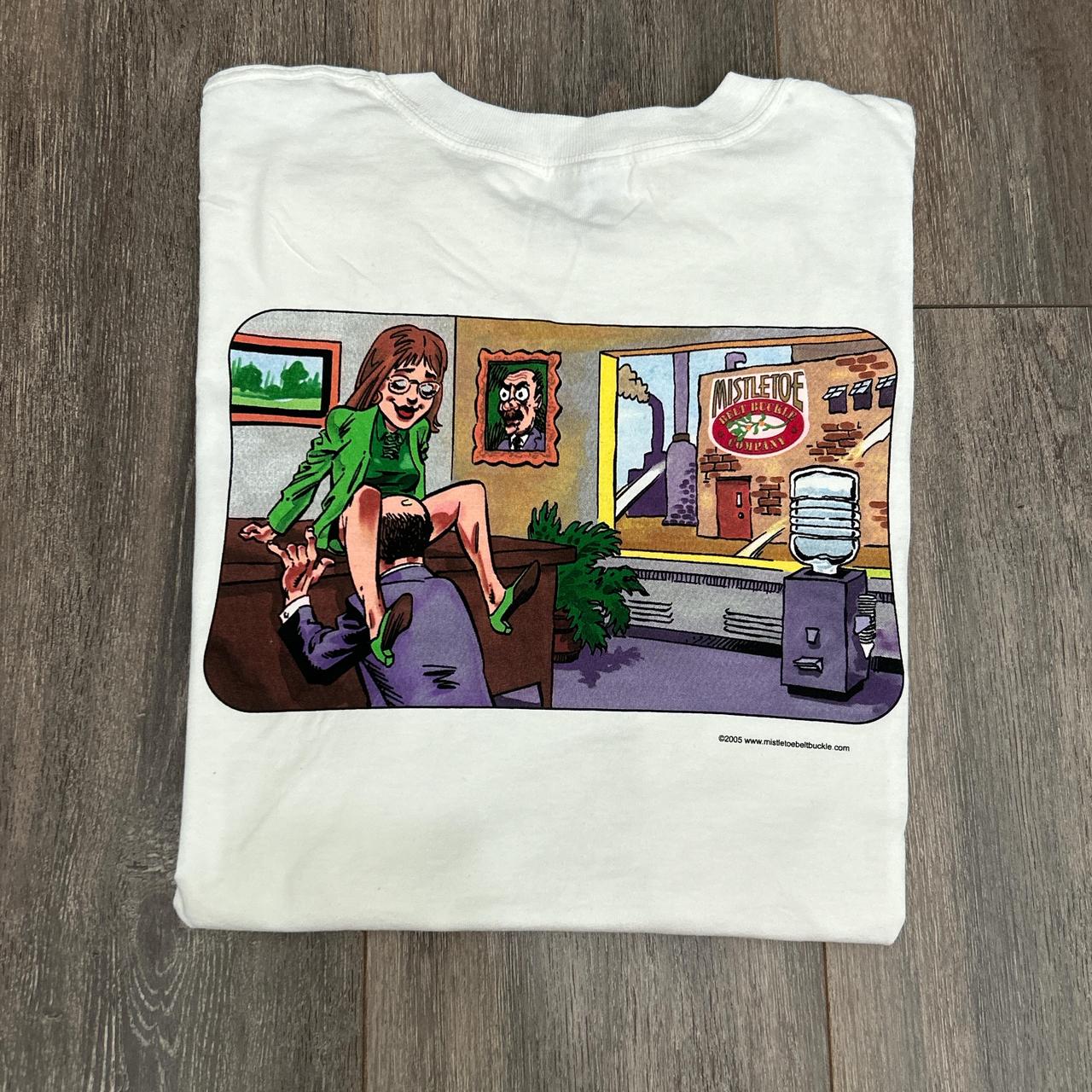 Vintage Y2K Mistletoe belt buckle company Office... - Depop