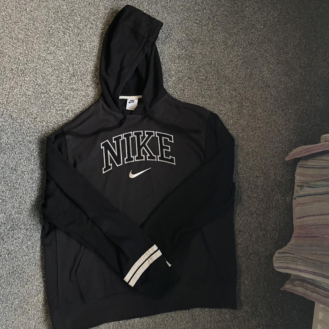 Black Nike Hoodie Size Large Good condition, worn... - Depop