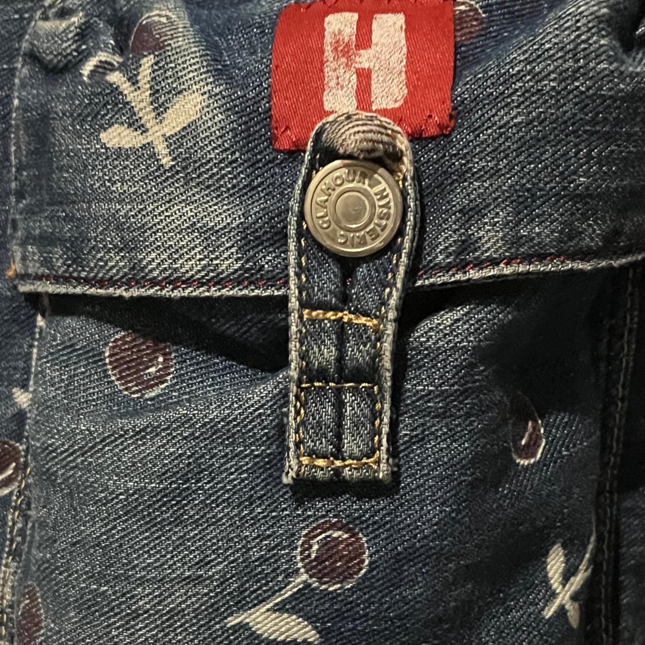 Vintage Hysteric Glamour Denim Backpack w All Over... - Depop