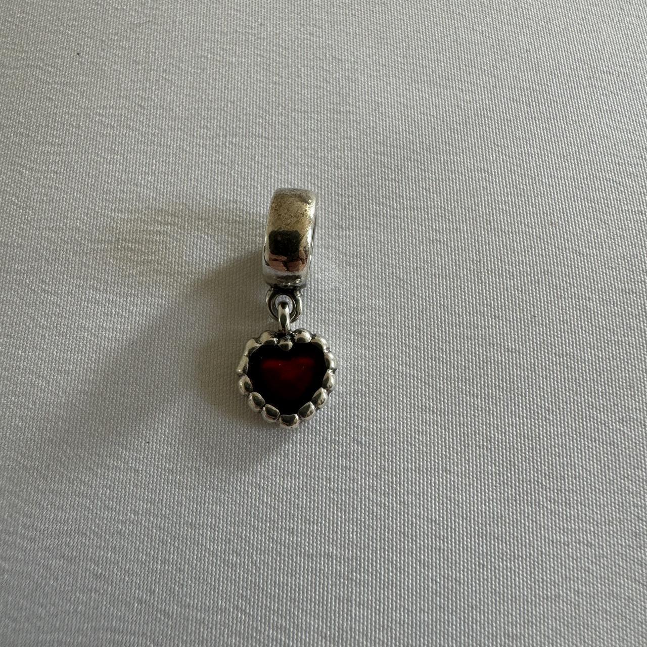 Pandora Red heart Charm. ♥️ - Depop