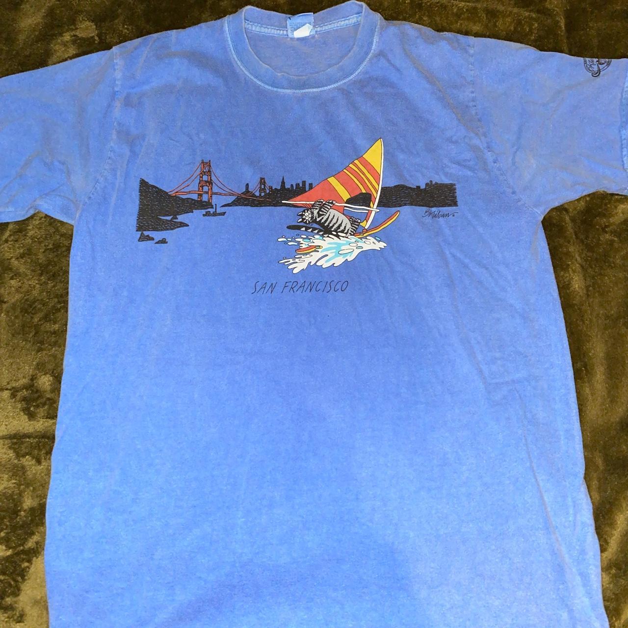 Medium Powder Blue Crazy shirts San Francisco shirt... - Depop