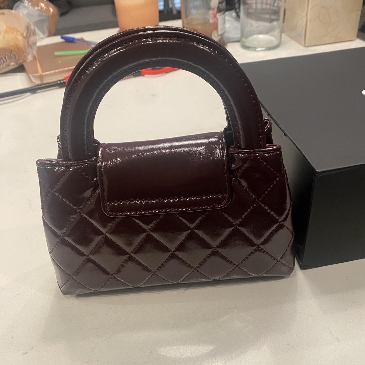 Chanel mini Kelly bag in burgundy leather comes with... | Depop