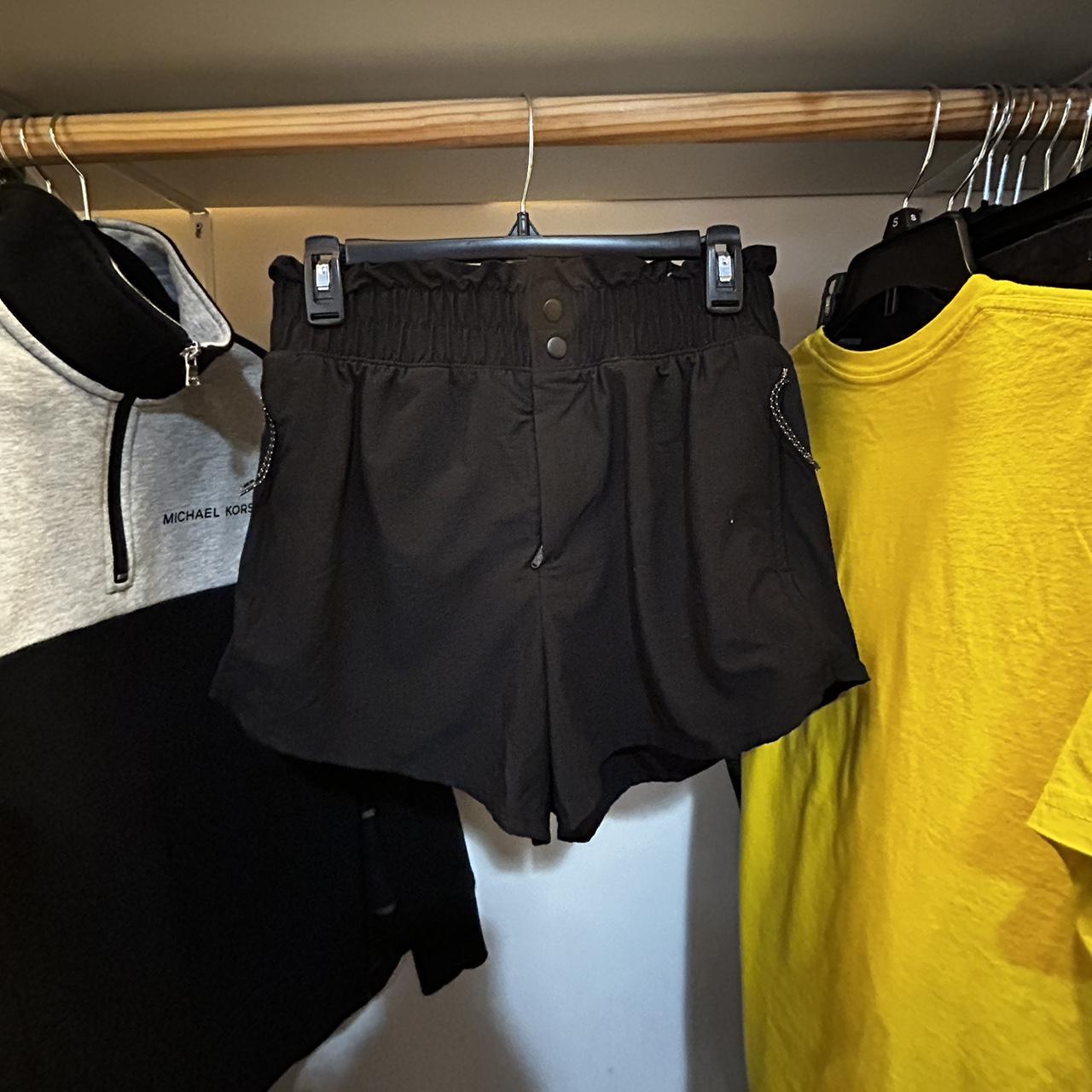 FLX workout out shorts with ruffled waist Size... - Depop