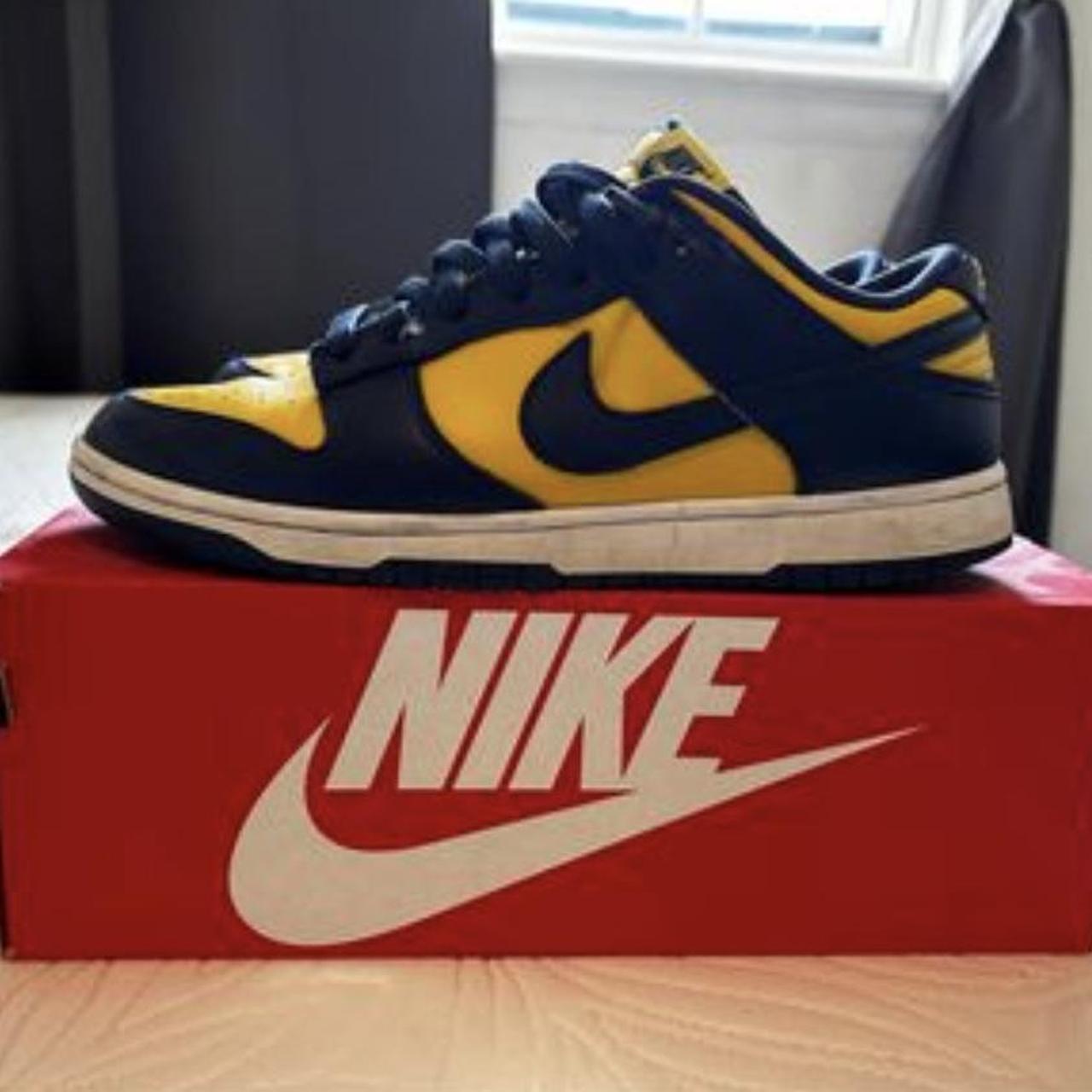 Size 9 Mens Michigan Dunks #nike #shoes #sneakers... - Depop