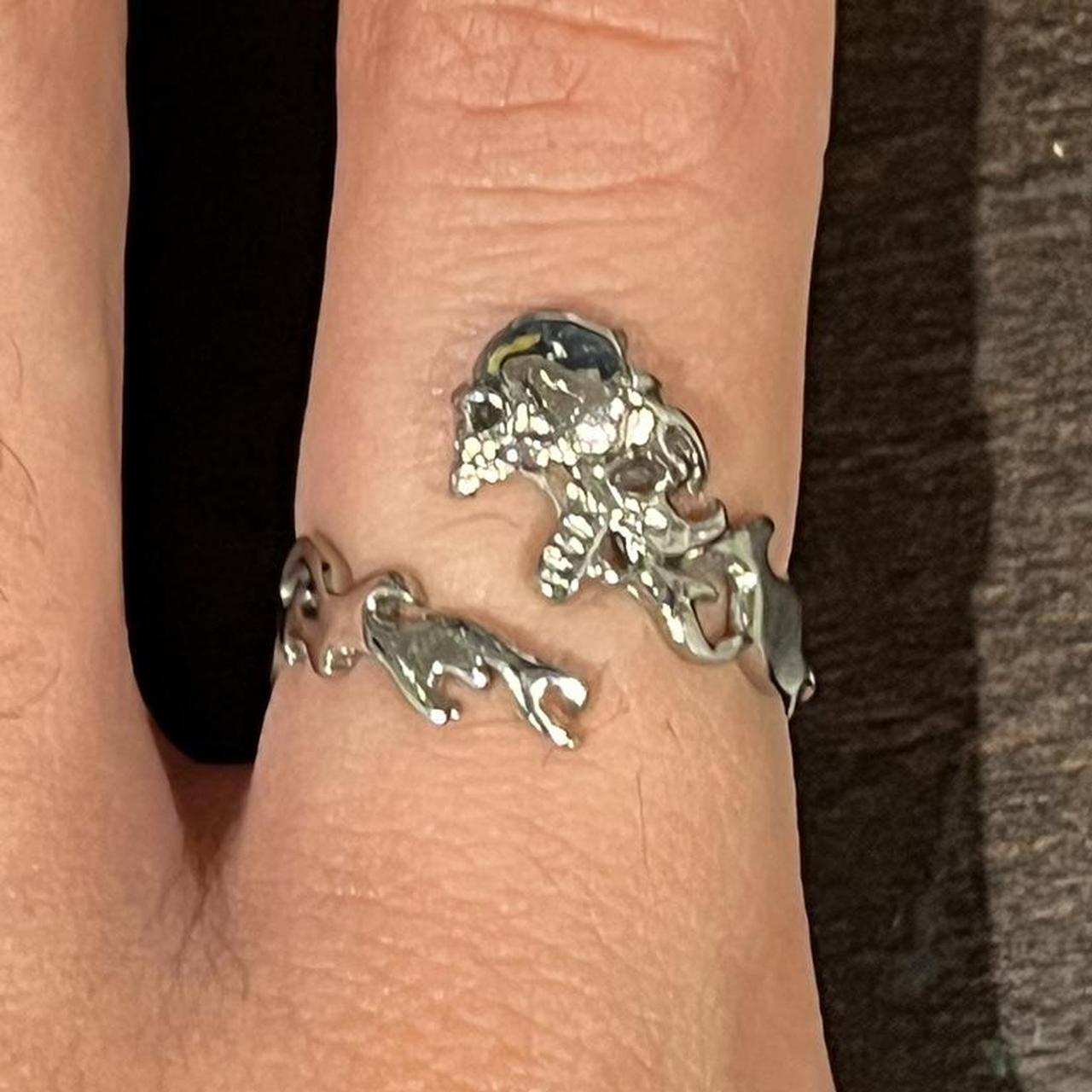 Hard jewelry stainless steel ring Only slightly... - Depop