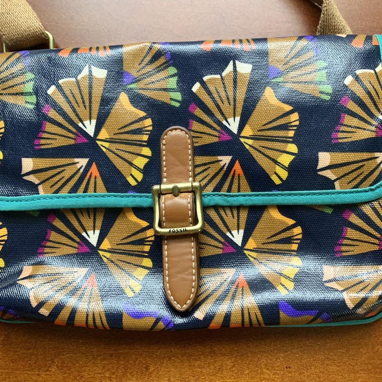 Fossil multi-colored pencil shavings cross body... - Depop