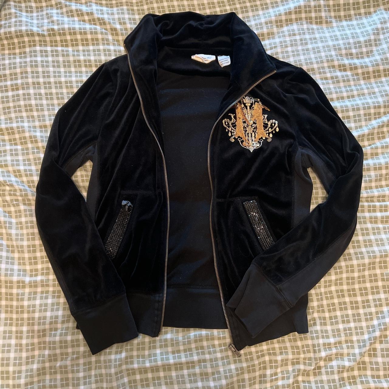 Miss Me Women's Black and Gold Jumper | Depop