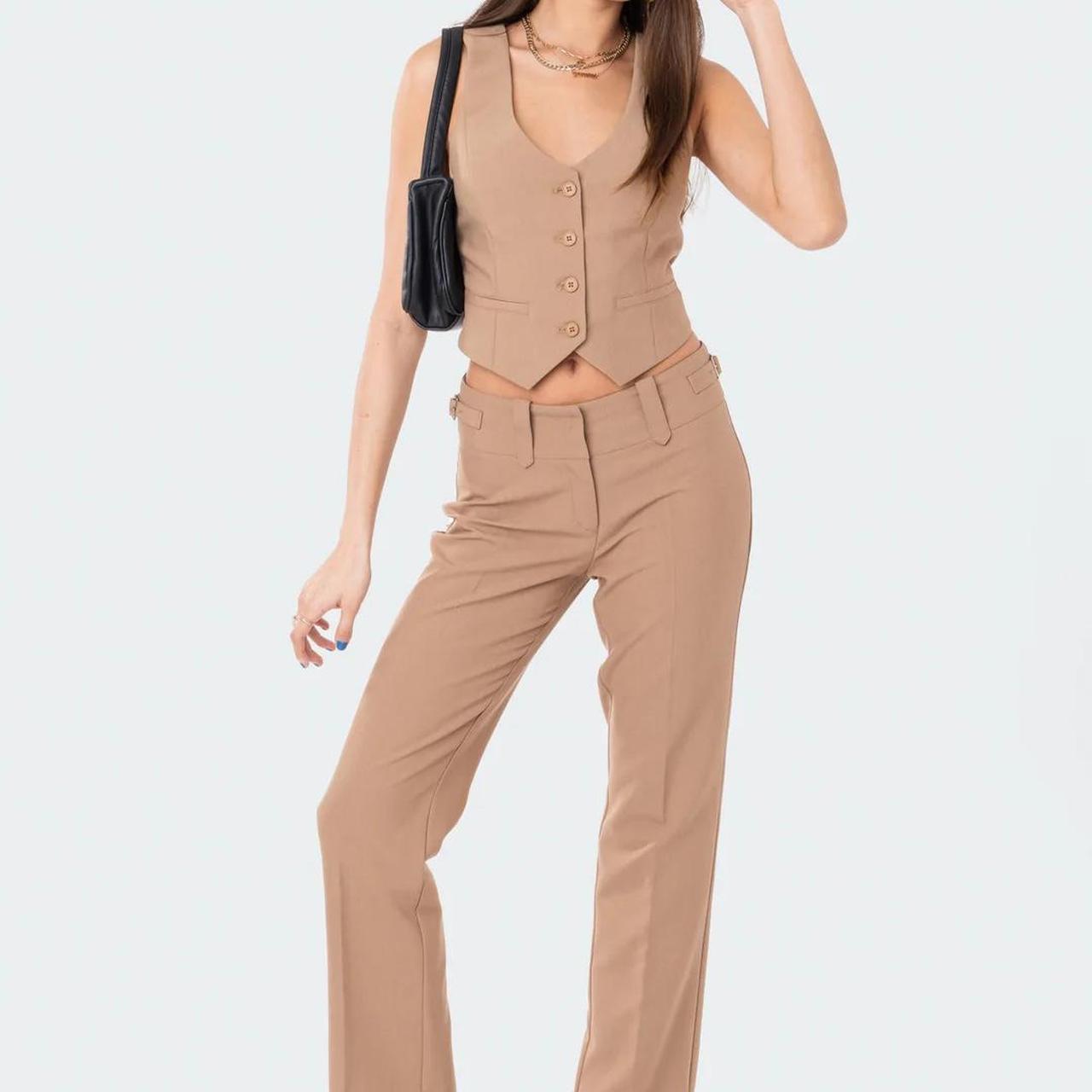 Edikted vest and pant set Both XS Color is def... - Depop