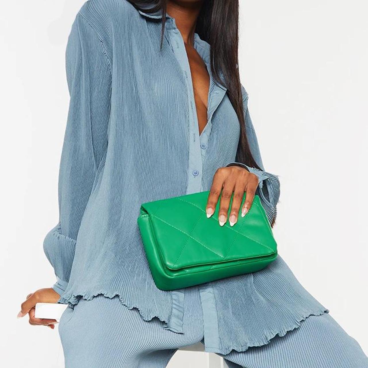 Prettylittlething Plisse Oversized Shirt Petite -... - Depop