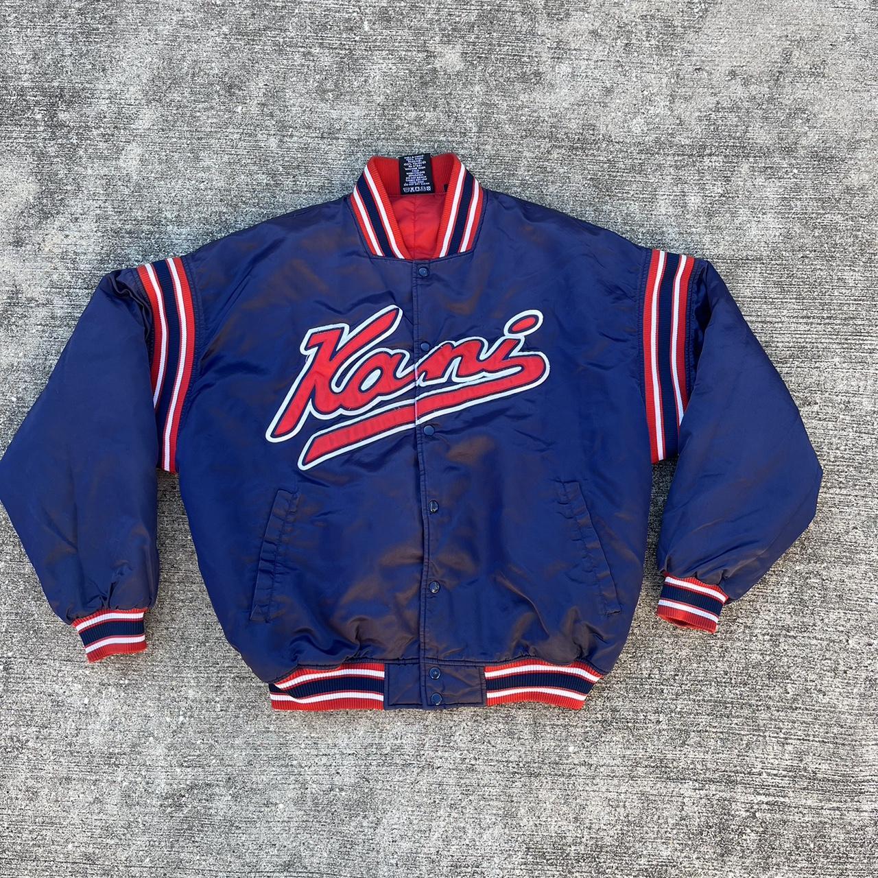 vintage retro karl kani varsity jacket sz xxl great... - Depop