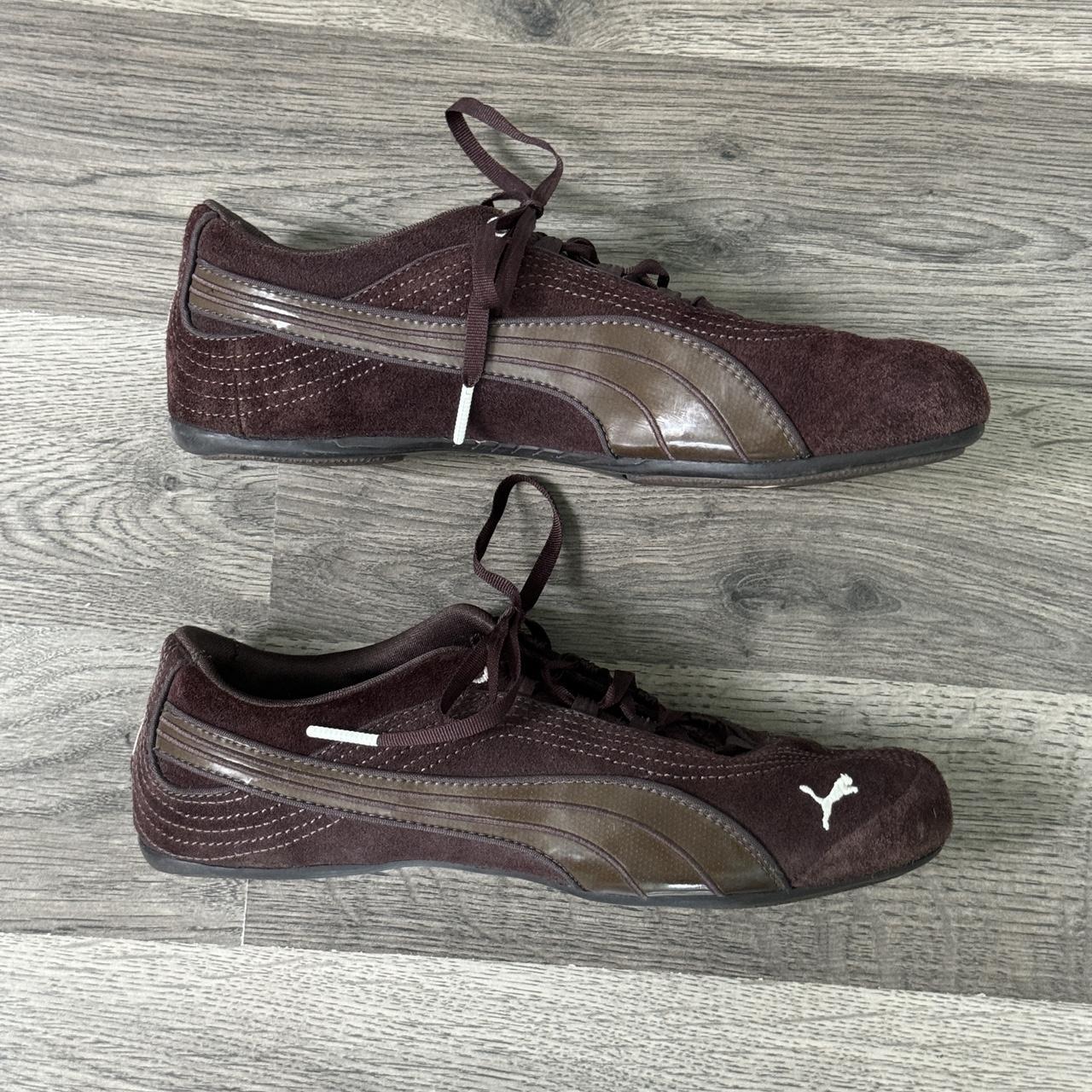 Puma brown suede trainers / sneakers Women’s Size... - Depop