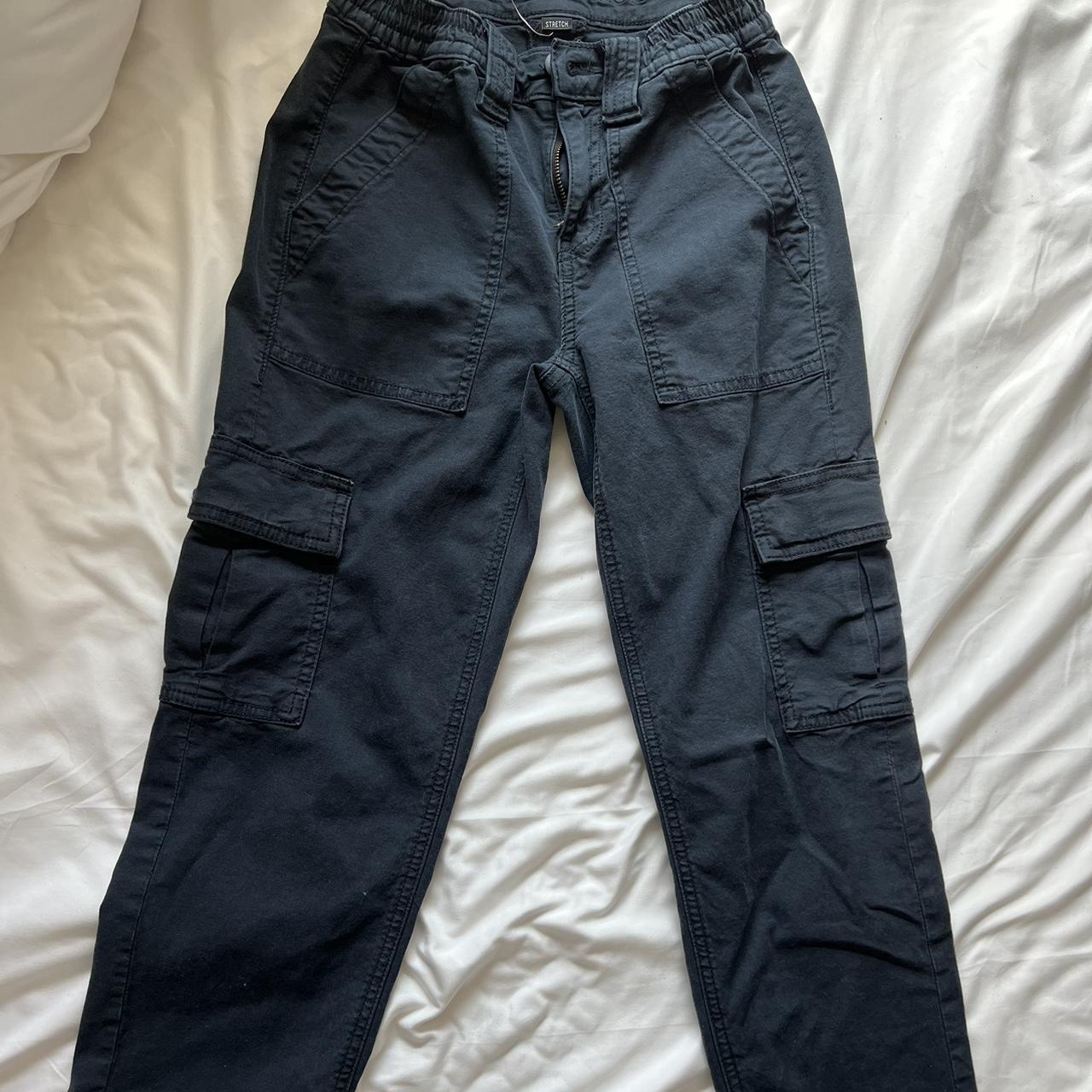 American eagle stretch cargo straight pants in navy... - Depop