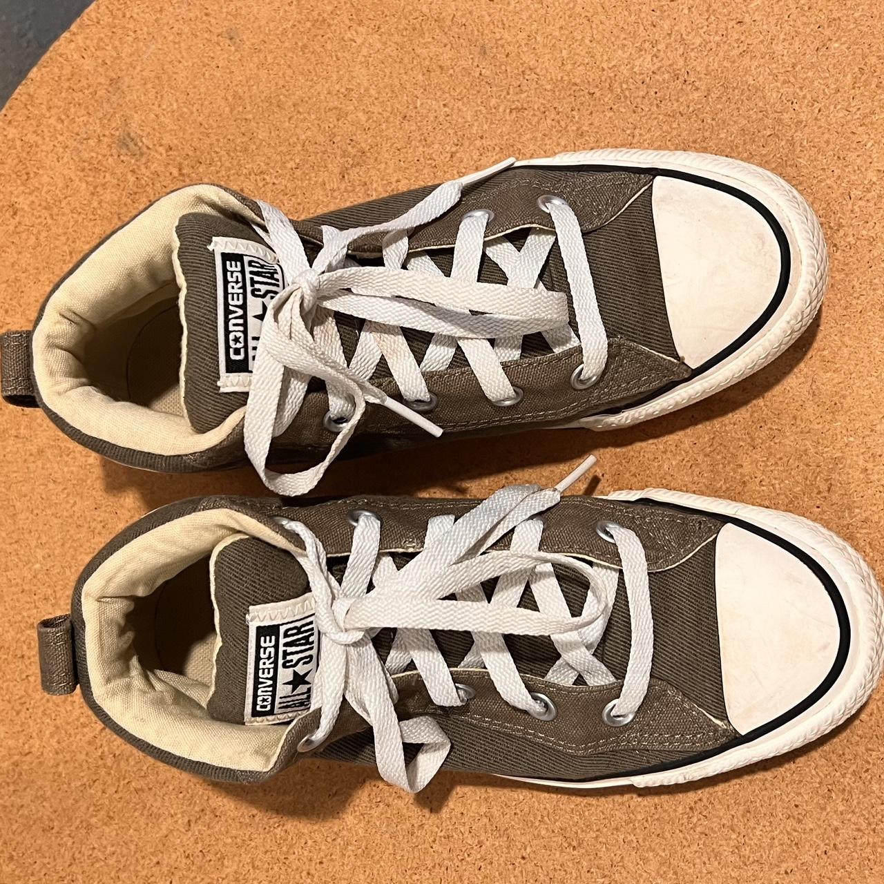 Converse Army green Thick cushioned inside. Super... - Depop