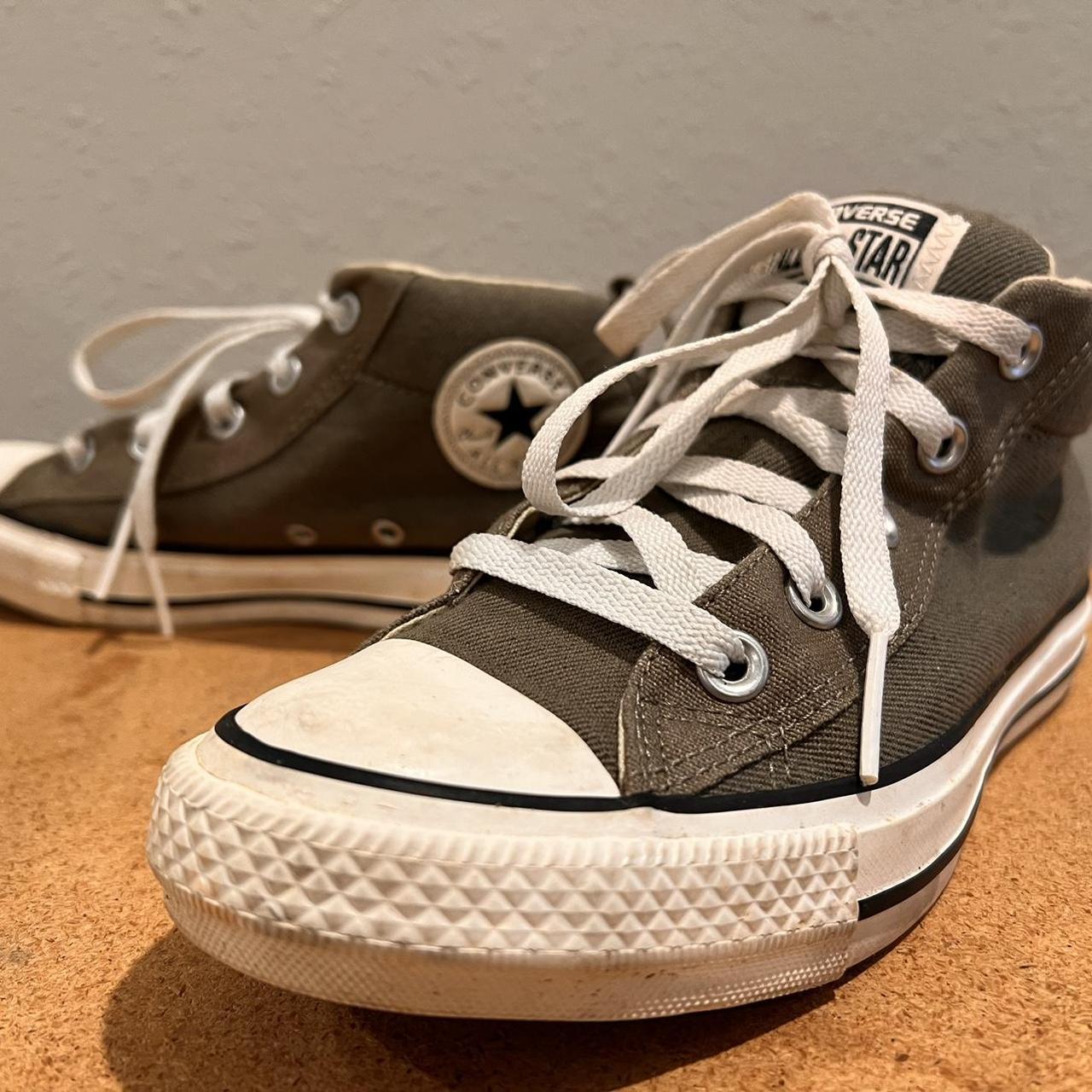 Converse Army green Thick cushioned inside. Super... - Depop