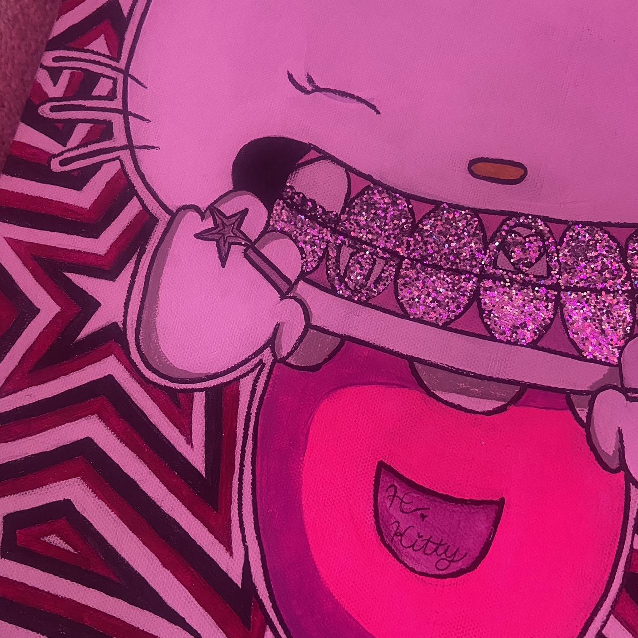 Hello kitty with grills painting! all hand painted... | Depop