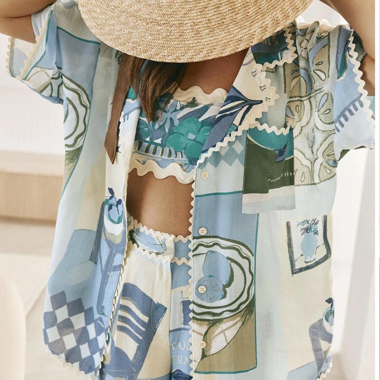 Zaco (sabo skirt) kelia shirt in villagio blue.... - Depop