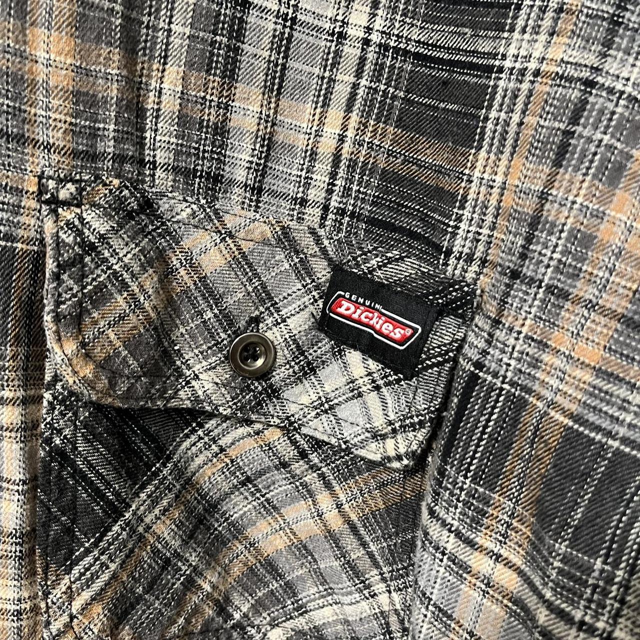 Dickies Plaid Hooded Quilted Full Zip Jacket... - Depop