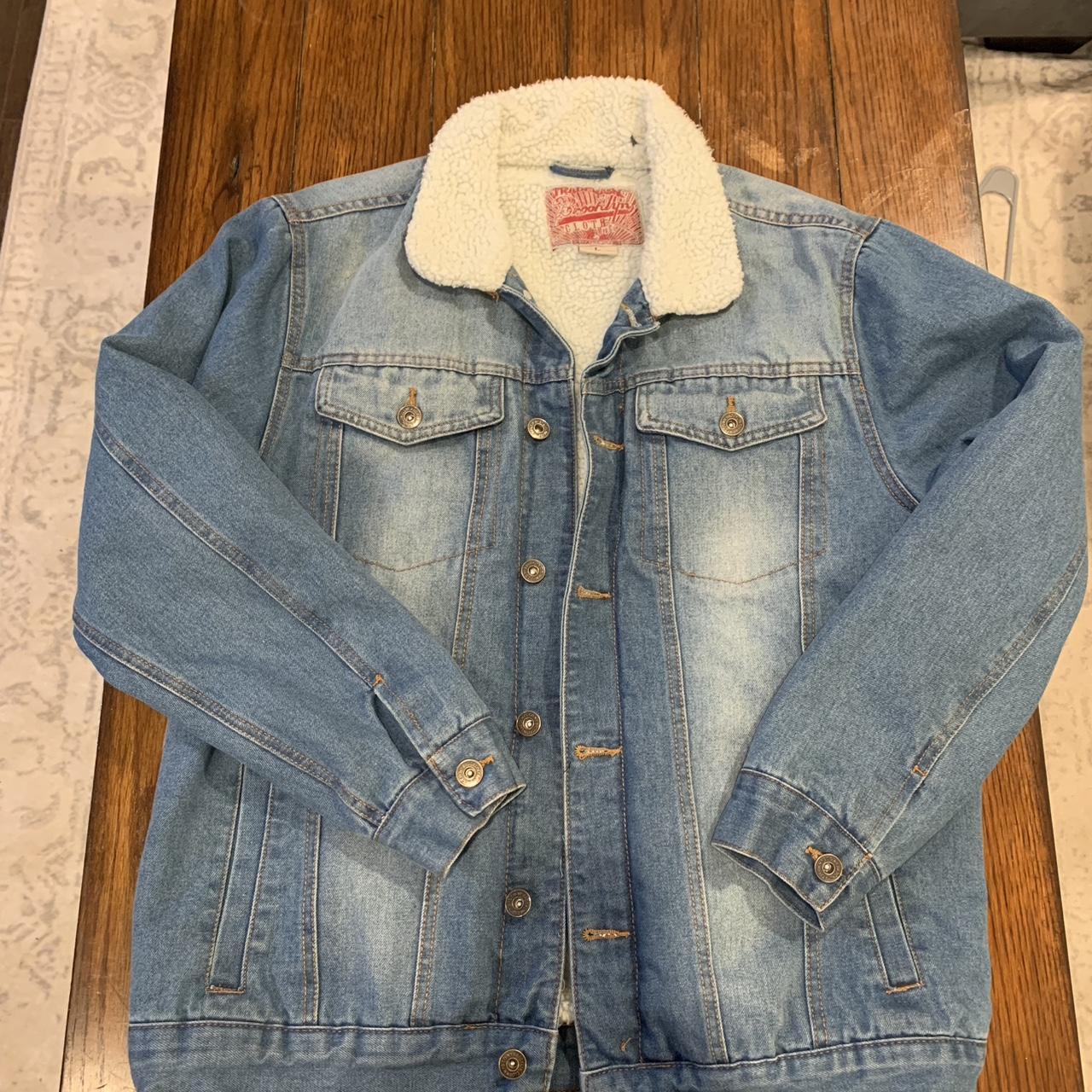 Trademark Brooklyn Cloth - Blue denim jacket with a... | Depop