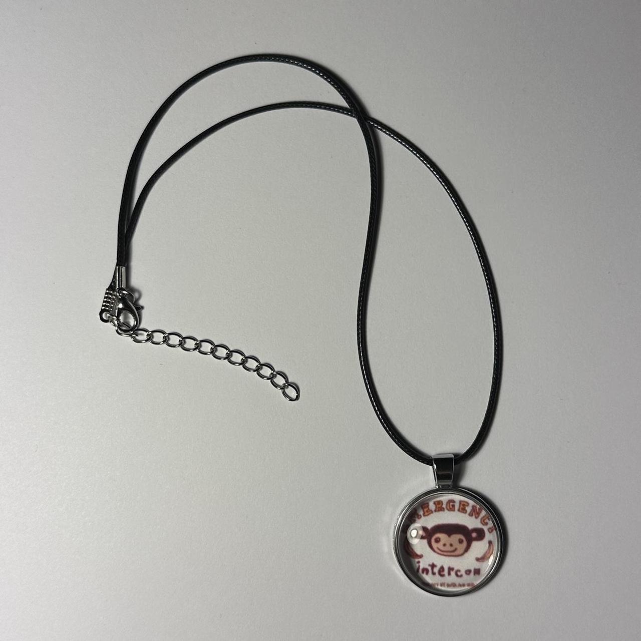 emergency intercom monkey pendant necklace... | Depop