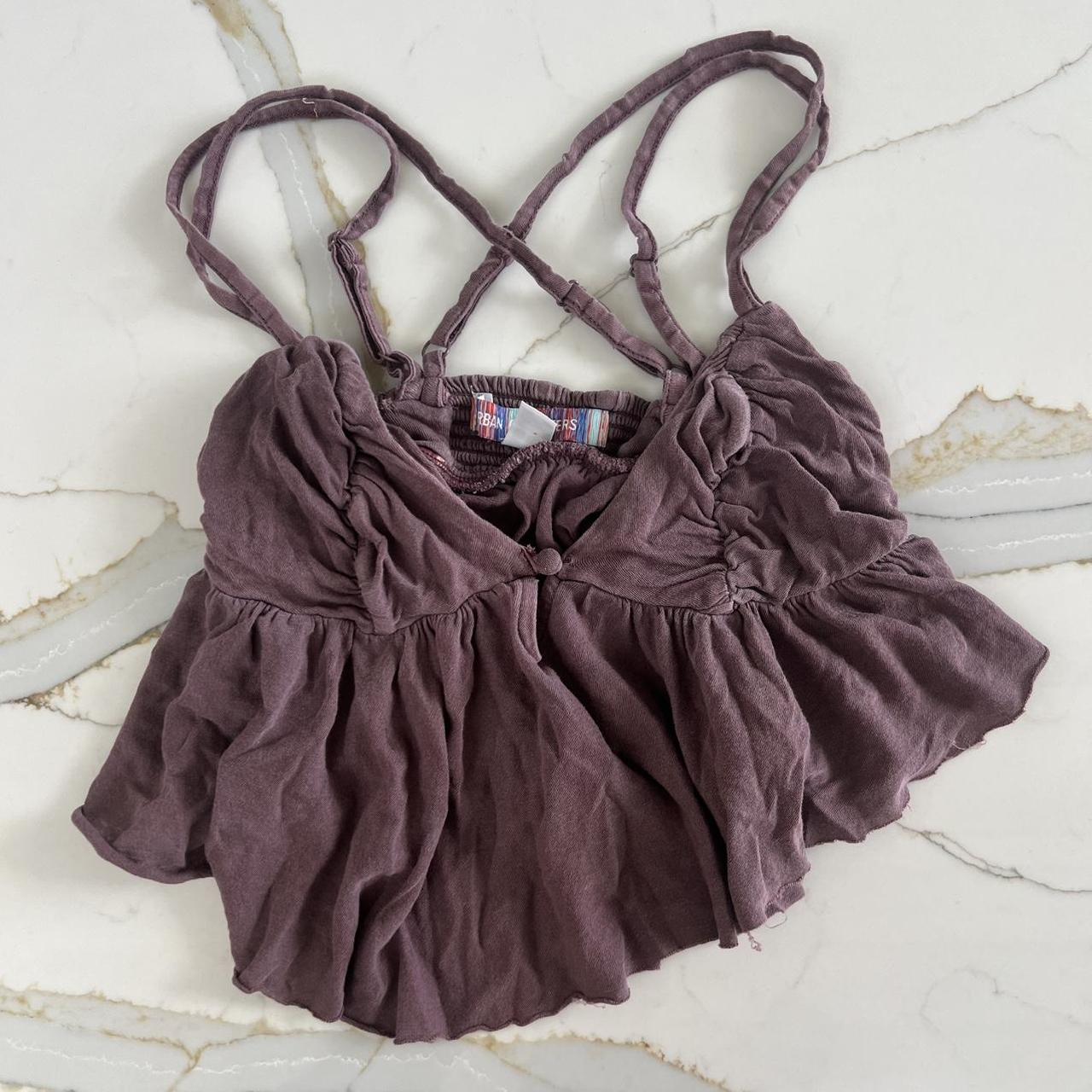 Purple flow crop top from urban outfitters with... | Depop