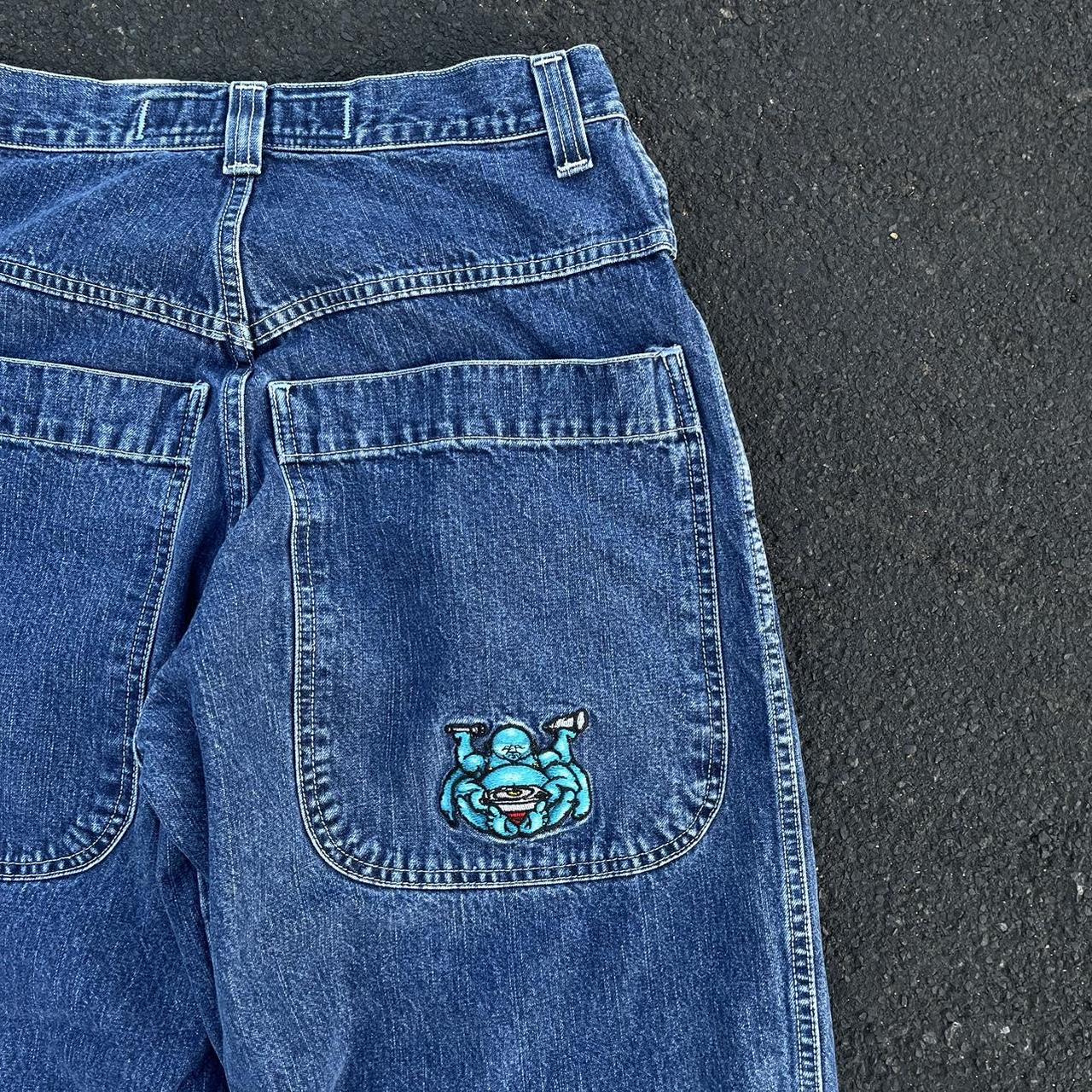 JNCO Men's Blue and Navy Jeans | Depop