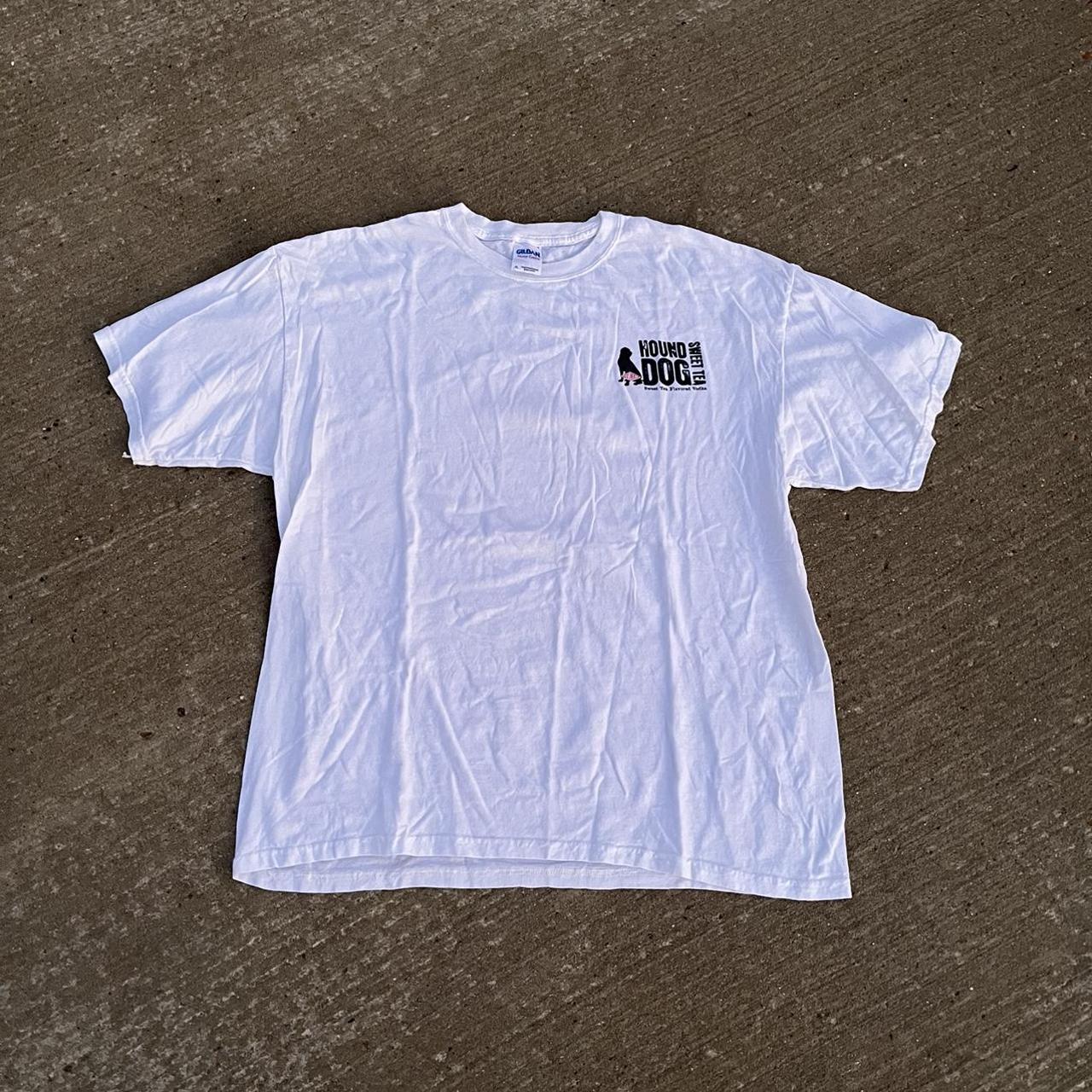 Hound Dog Sweet Tea Flavored Vodka white vintage tee - Depop