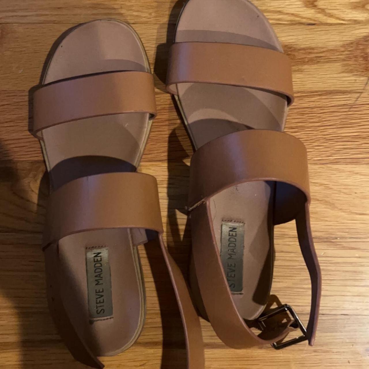 Steve Madden Women's Brown Sandals | Depop Steve Madden Women's Brown Sandals | Depop
