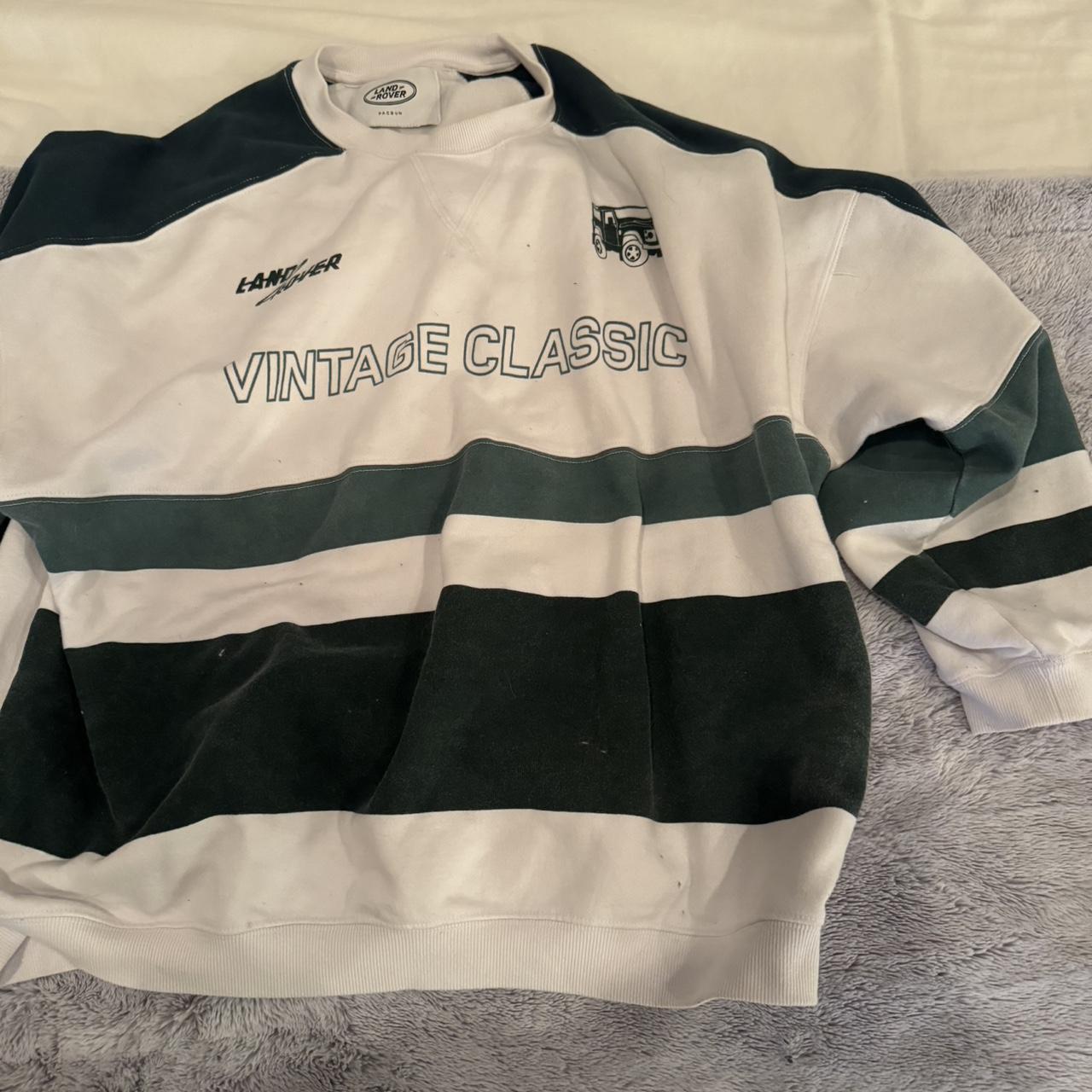 pacsun land rover crewneck one minor stain on... - Depop