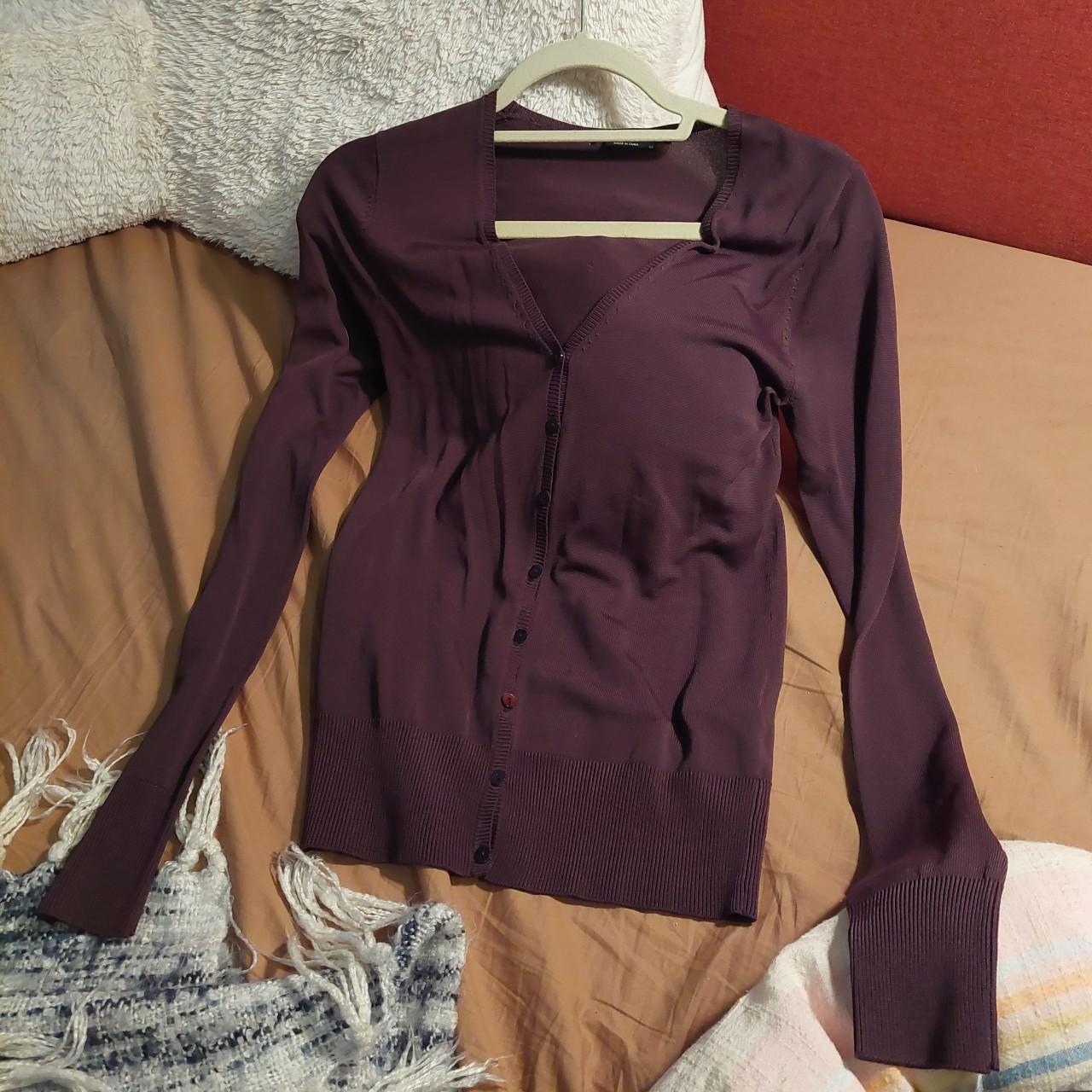 🌾 Slinky chocolate brown cardigan by Bcbg Max... - Depop