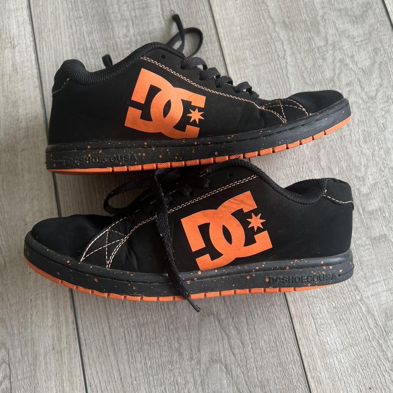 SEND OFFERS!!! Orange and black DC skate shoes... - Depop