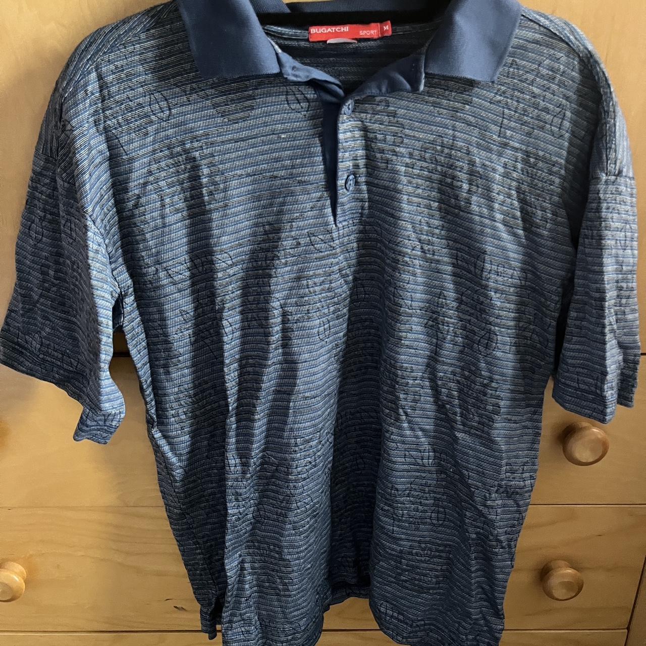 Bugatchi polo shirt! So cute and has a unique pattern! - Depop