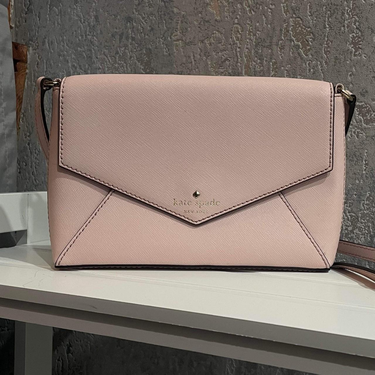 Kate spade small light pink envelope crossbody in... - Depop