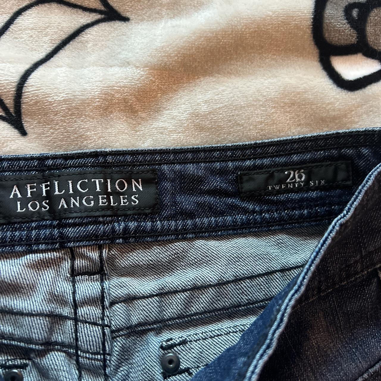 affliction women’s low rise cross bootcut... - Depop