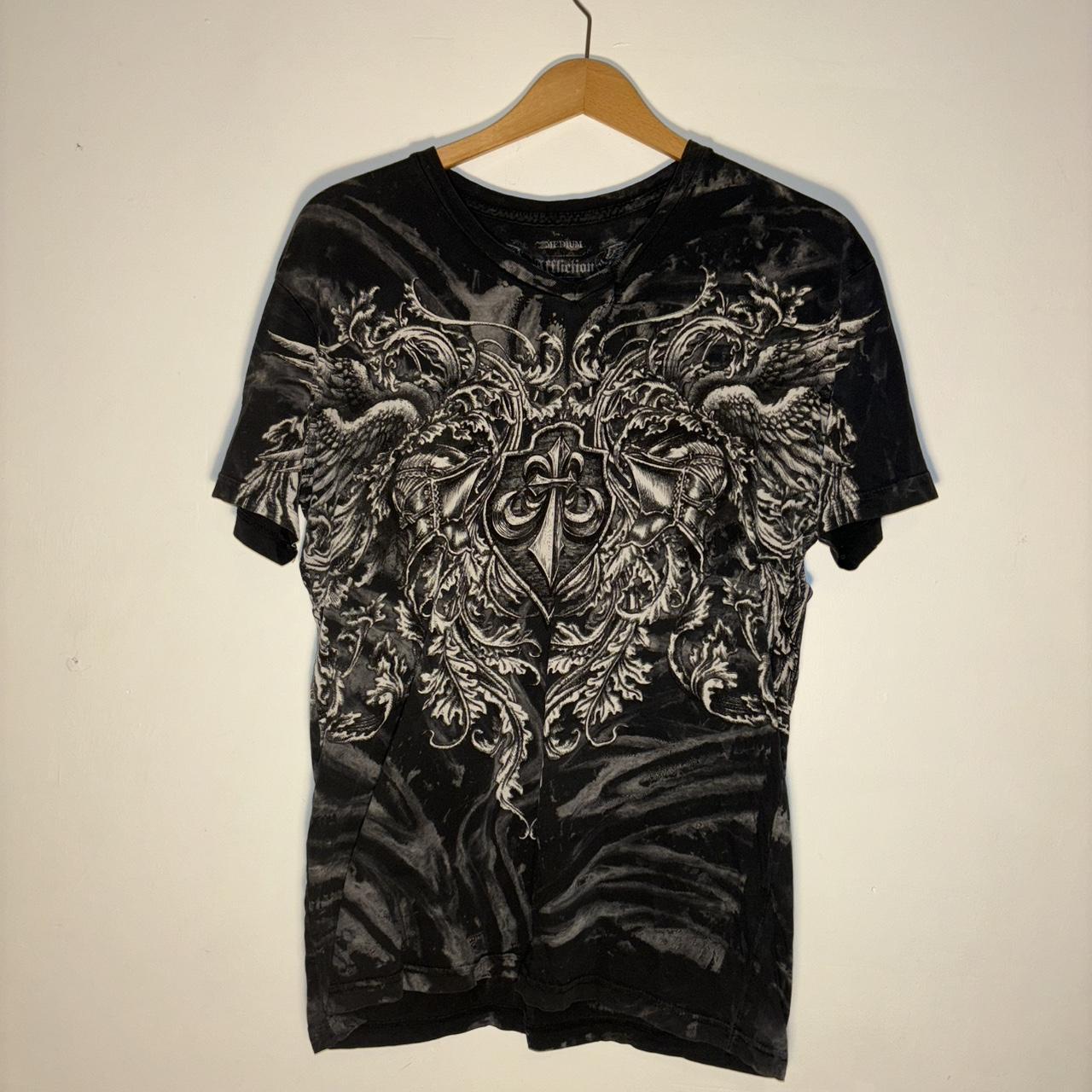 Affliction tee slight rip on collar Can meet if... | Depop