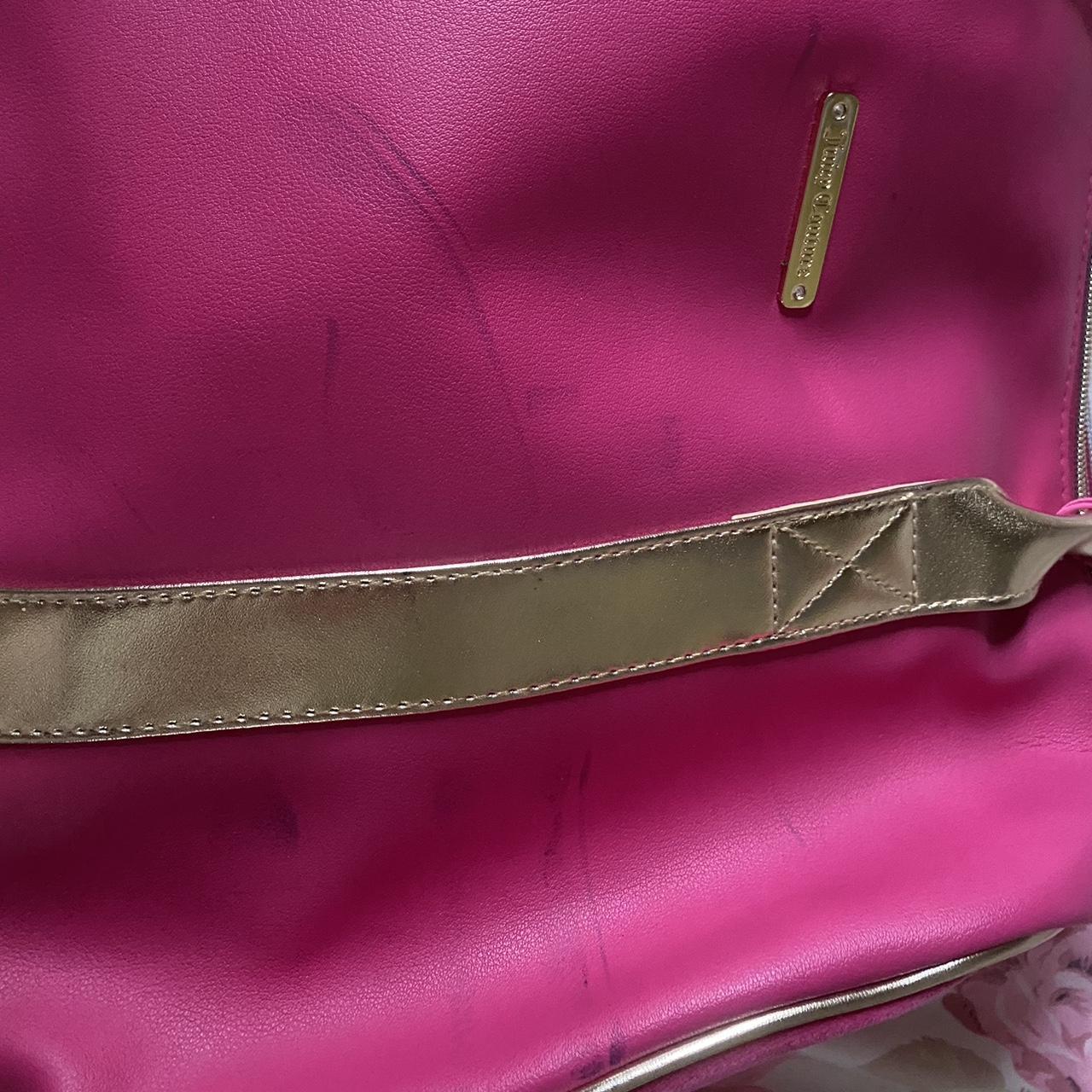 Juicy Couture mini duffle bag hot pink and gold Has... - Depop