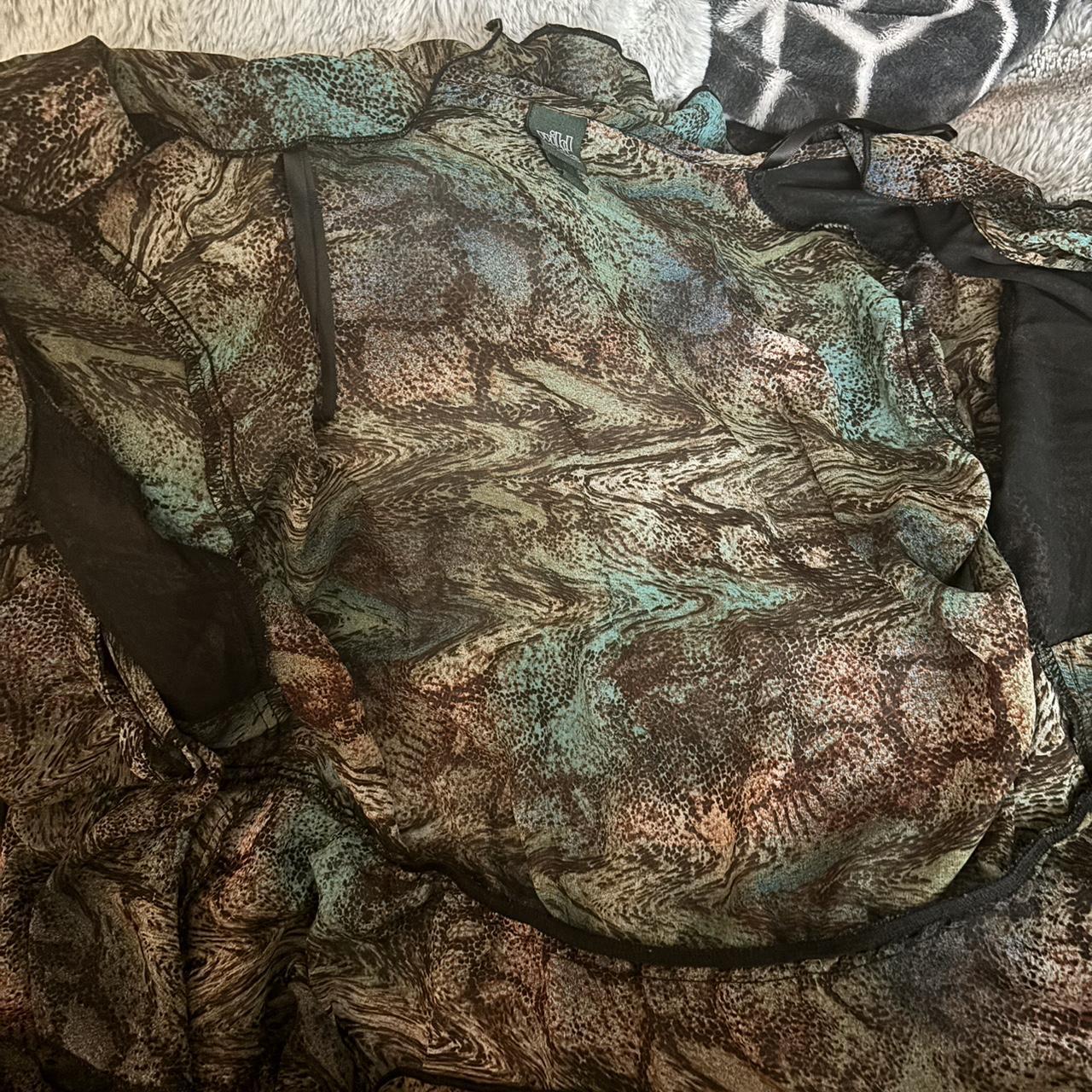 Multi color cover up top - Depop