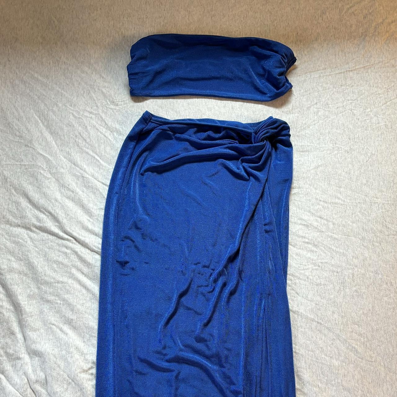SHEIN blue two piece set Size small Worn once... - Depop