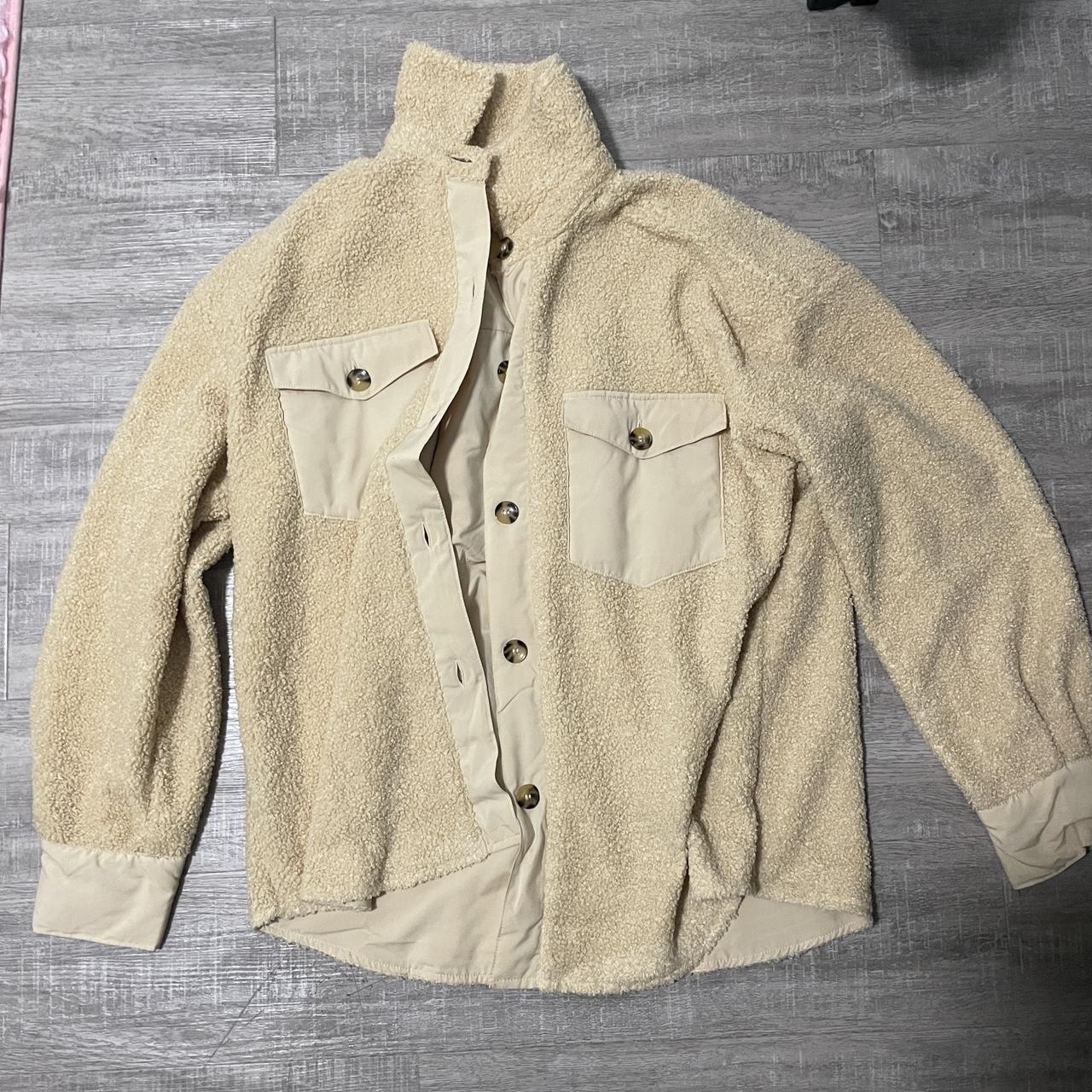 BP Cream Button Down Jacket Size S DEPOP PAYMENTS... - Depop