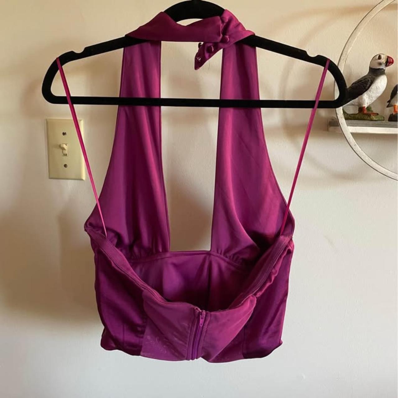 **dynamite pink satin crop-top & matching pants!... | Depop