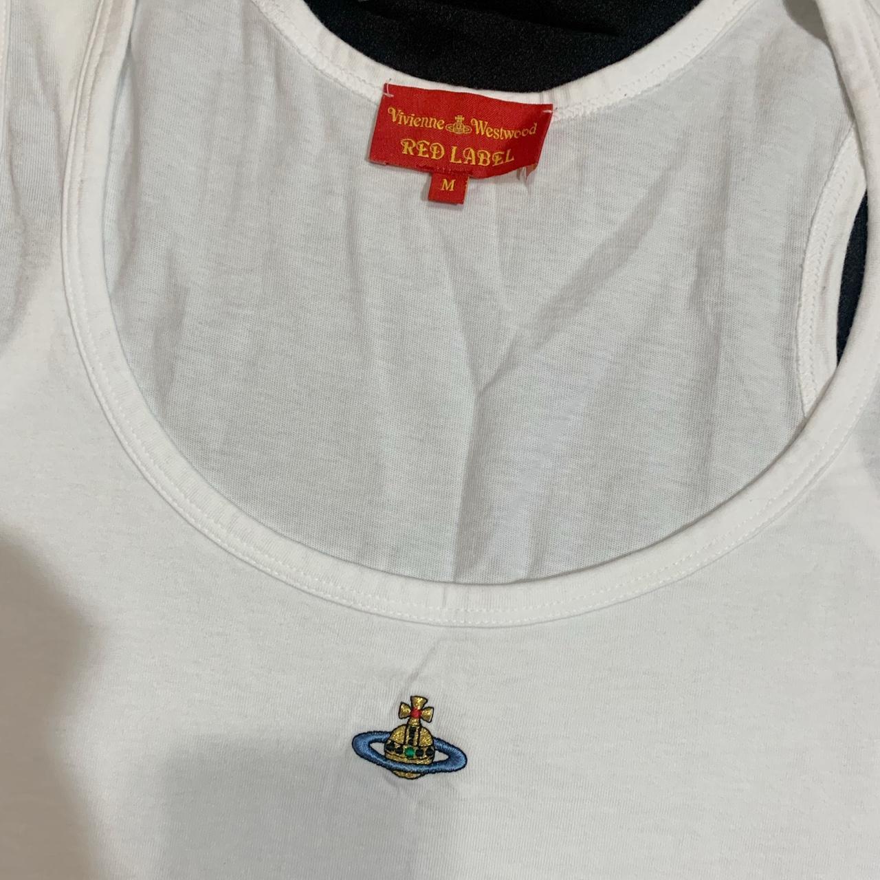 vintage vivienne westwood orb tank size m seen on... - Depop