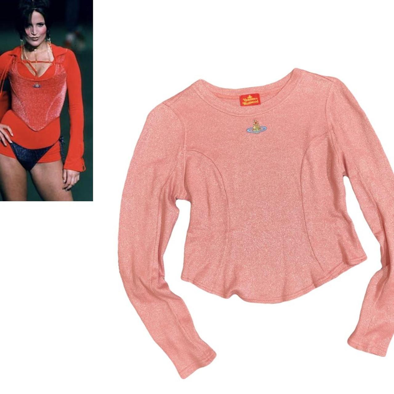 vintage 90s vivienne westwood lamè rose pink orb... - Depop